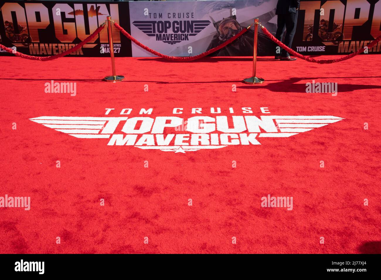 04 May 2022 - San Diego, California - Top Gun: Maverick Signage on the USS Midway. ''Top Gun ...