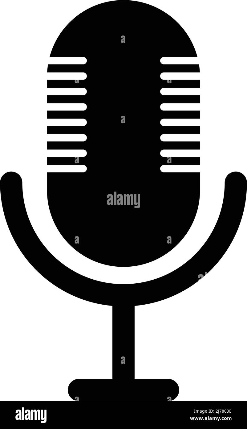 Modern microphone icon. Karaoke icon. Editable vector Stock Vector ...