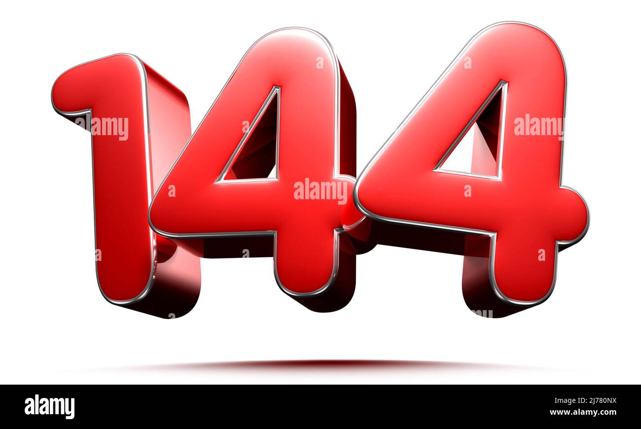 3d number 144 hi-res stock photography and images - Alamy