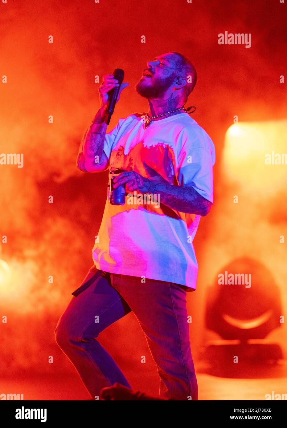 HOLLYWOOD, FL - MAY 5: Post Malone performs during the Formula 1 Miami ...