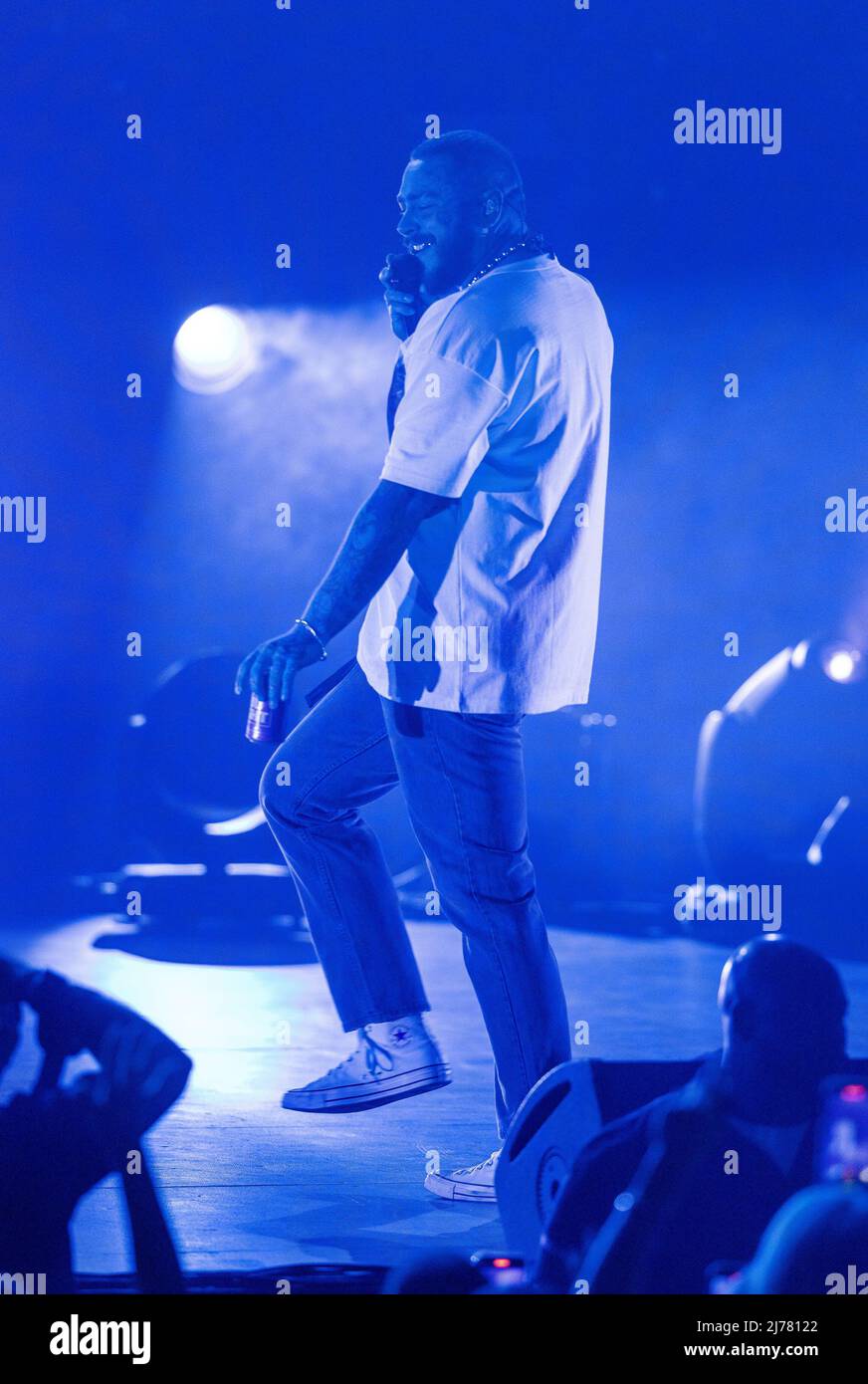 HOLLYWOOD, FL - MAY 5: Post Malone performs during the Formula 1 Miami ...