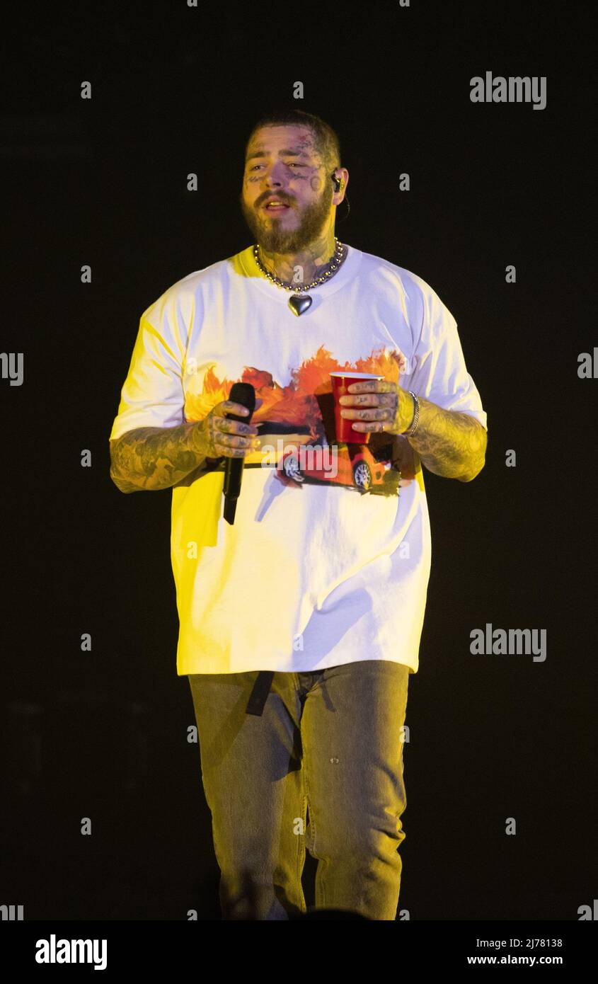 HOLLYWOOD, FL - MAY 5: Post Malone performs during the Formula 1 Miami ...