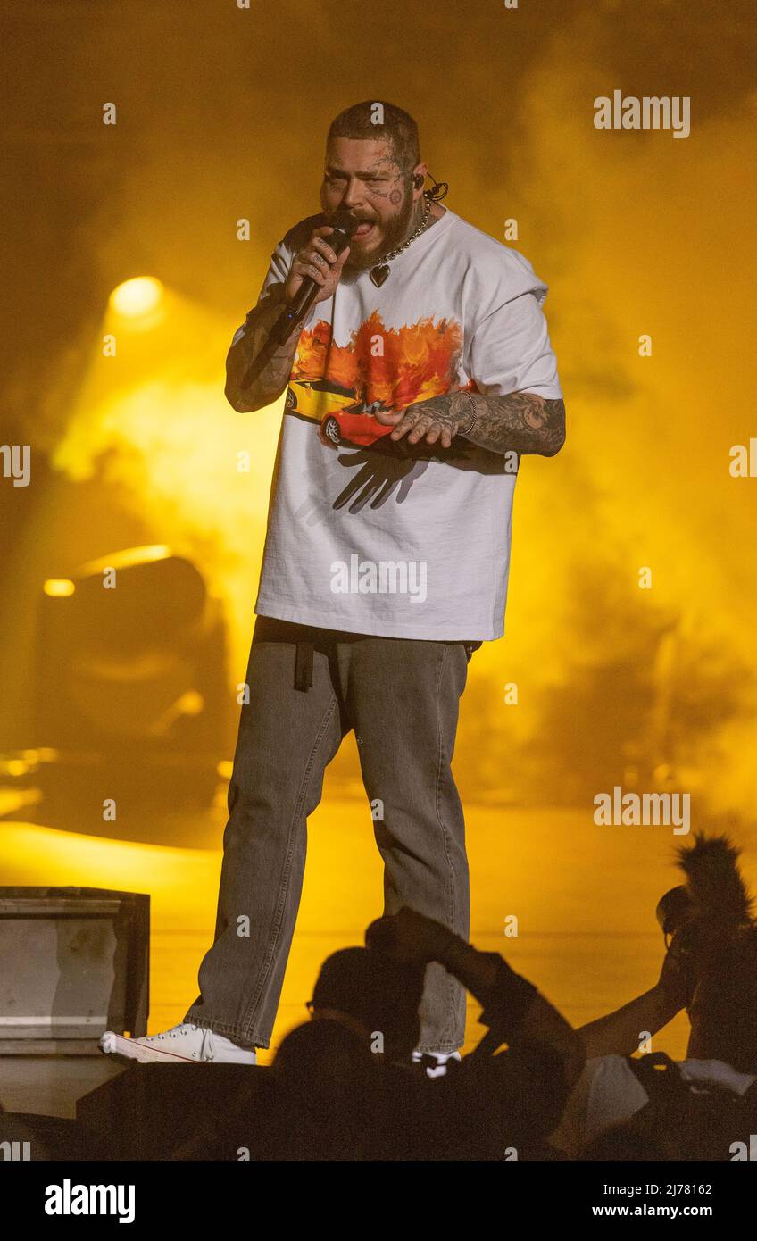 HOLLYWOOD, FL - MAY 5: Post Malone performs during the Formula 1 Miami ...