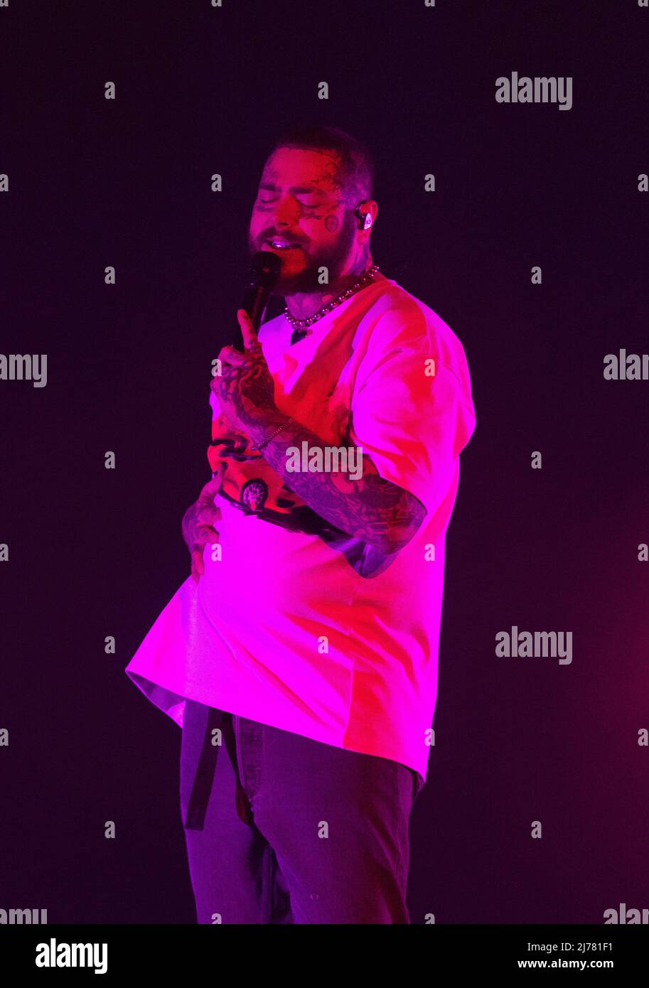 HOLLYWOOD, FL - MAY 5: Post Malone performs during the Formula 1 Miami ...