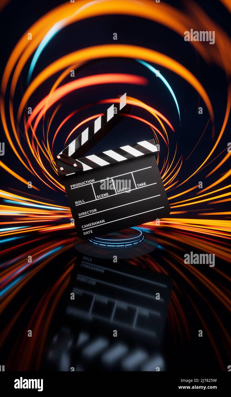 Clapper board spin lines hi-res stock photography and images - Alamy