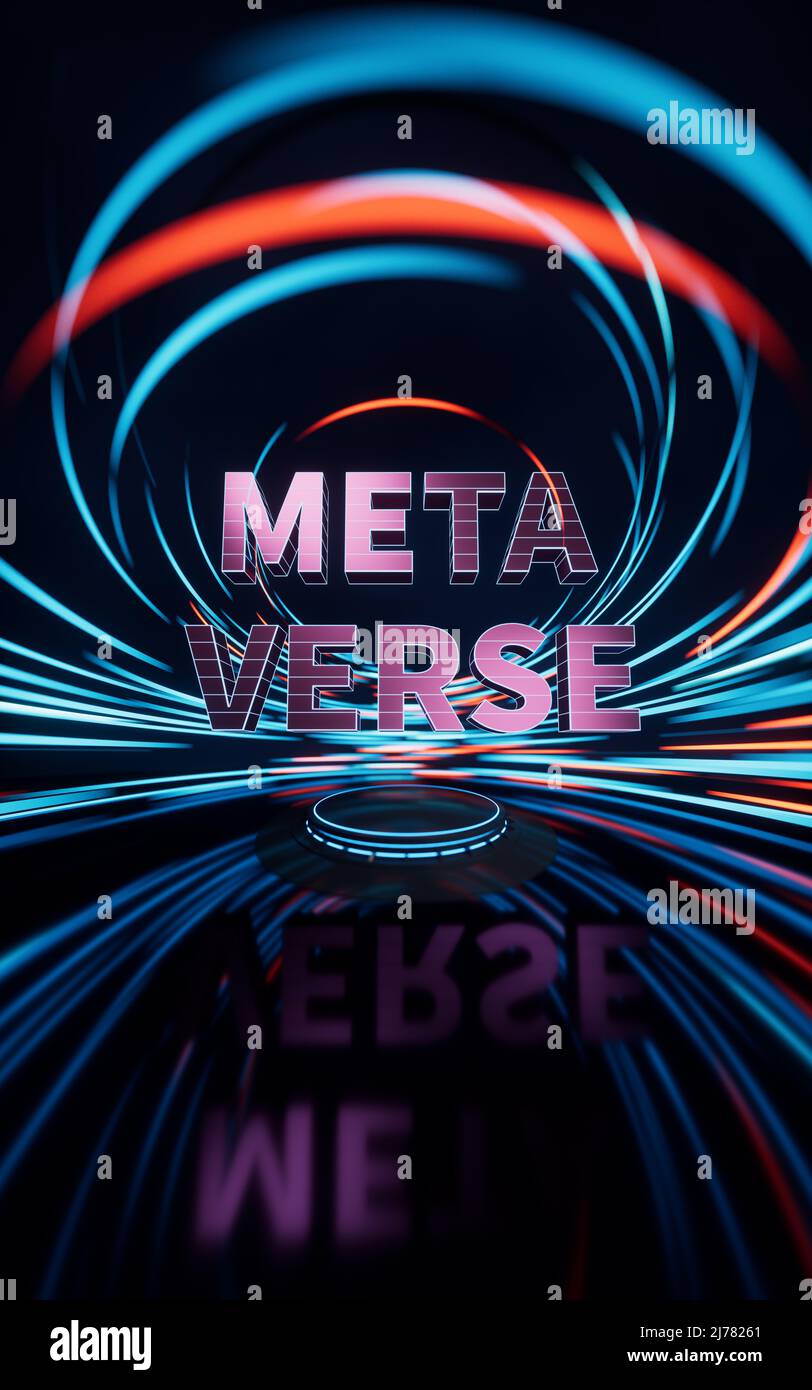 The concept of Metaverse, 3d rendering. Computer digital drawing Stock ...