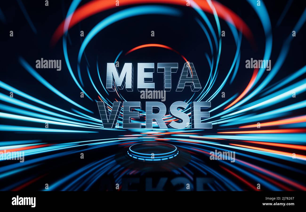 The concept of Metaverse, 3d rendering. Computer digital drawing Stock ...