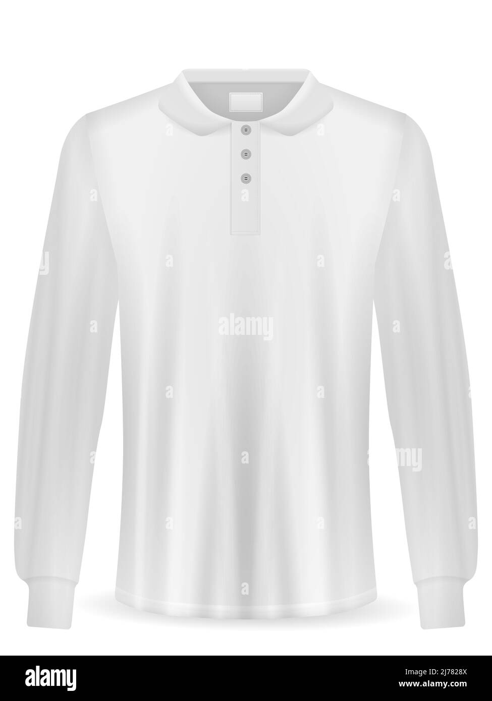 T-shirt long sleeve on a white background. Vector illustration Stock ...