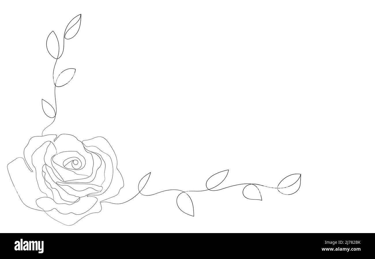 Rose Silhouette Border