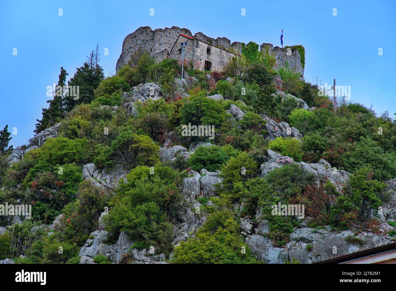 Medieval fortress on the top of the hill in Croatia Stock Photo - Alamy