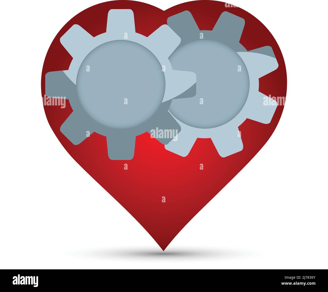 Cog wheels red Stock Vector Images - Alamy