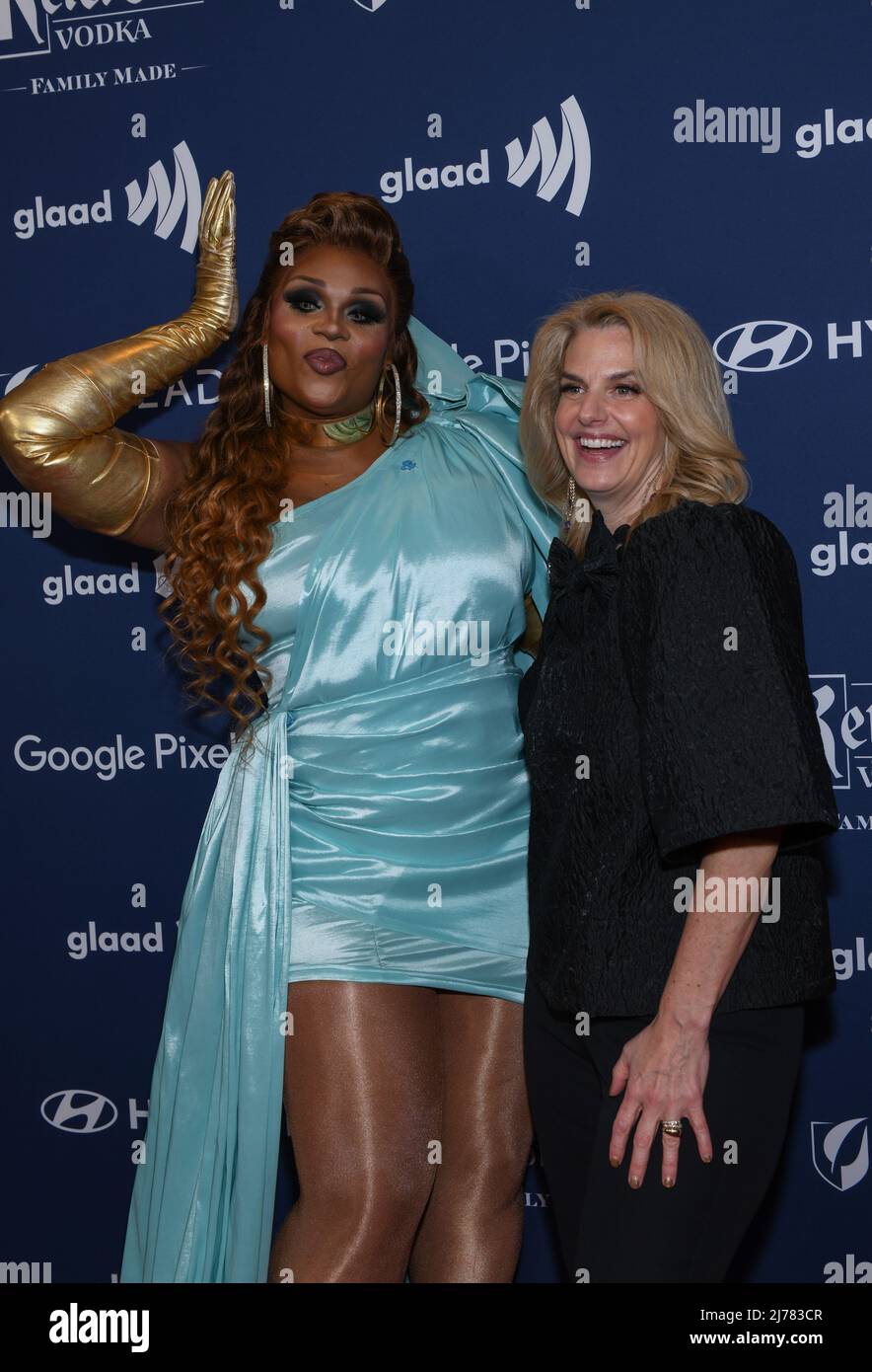 Peppermint and Sarah Kate Ellis attends 33rd Annual GLAAD Media Awards ...
