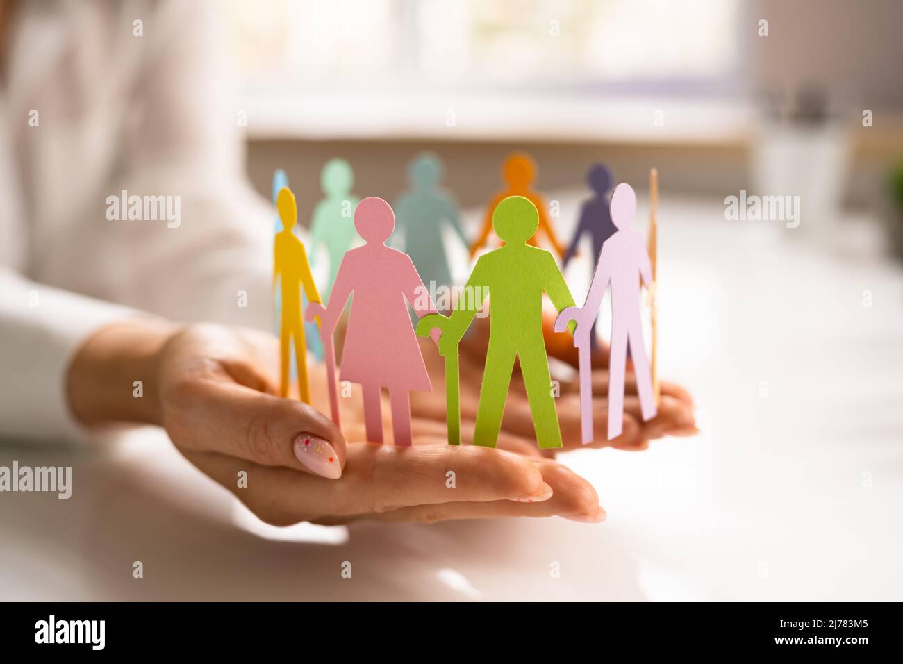 Elderly Senior Group Medical Insurance And Protection. Elderly Old ...