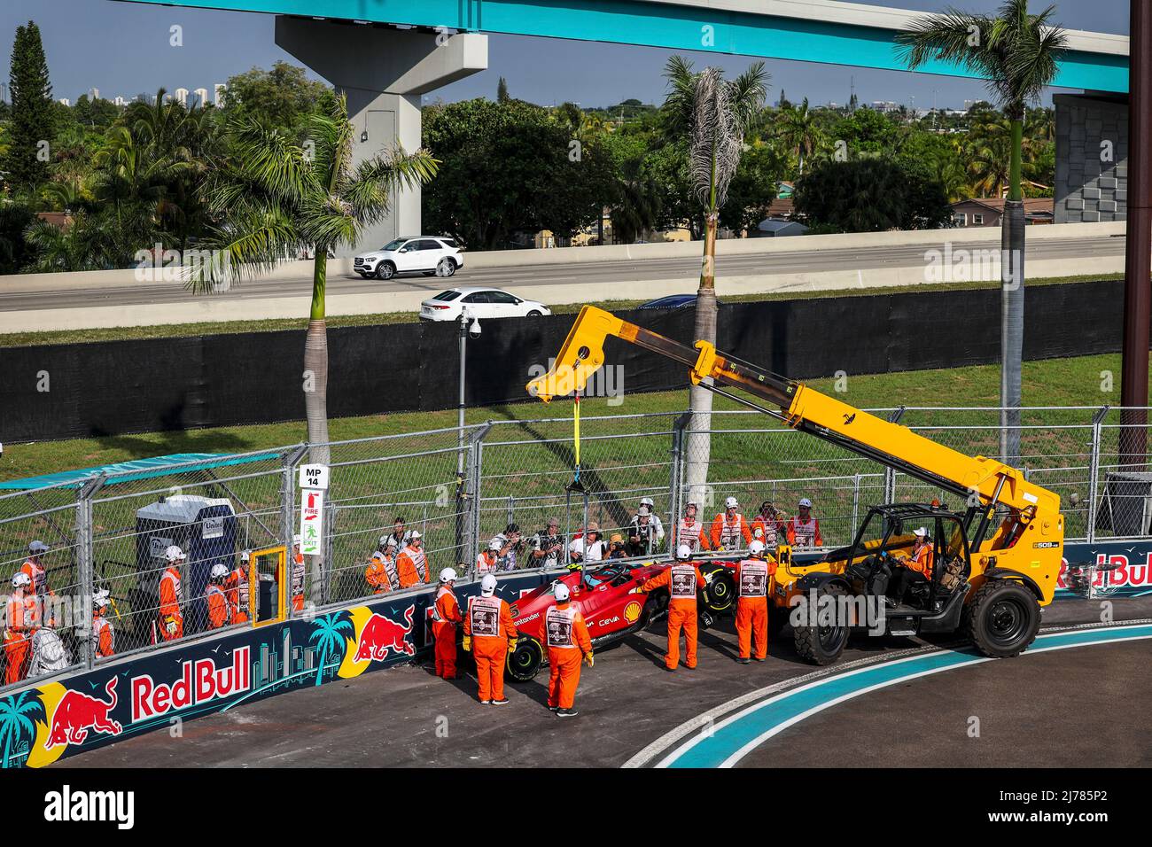 Damaged car of #55 Carlos Sainz (ESP, Scuderia Ferrari), F1 Grand Prix ...