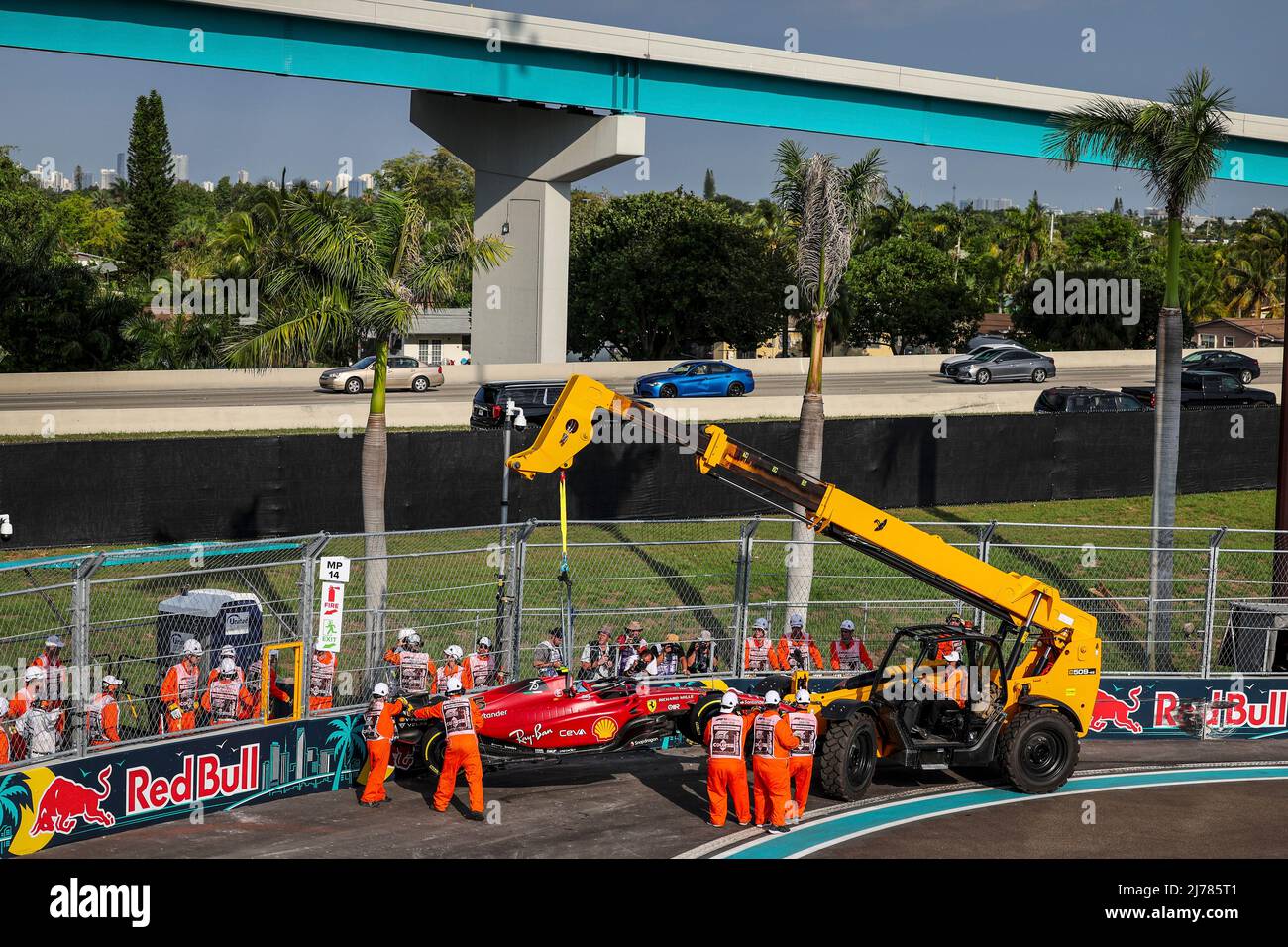 Damaged car of #55 Carlos Sainz (ESP, Scuderia Ferrari), F1 Grand Prix ...