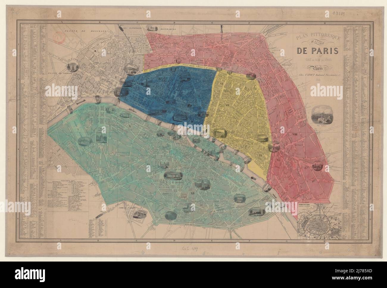 Paris plan de ville hi-res stock photography and images - Alamy