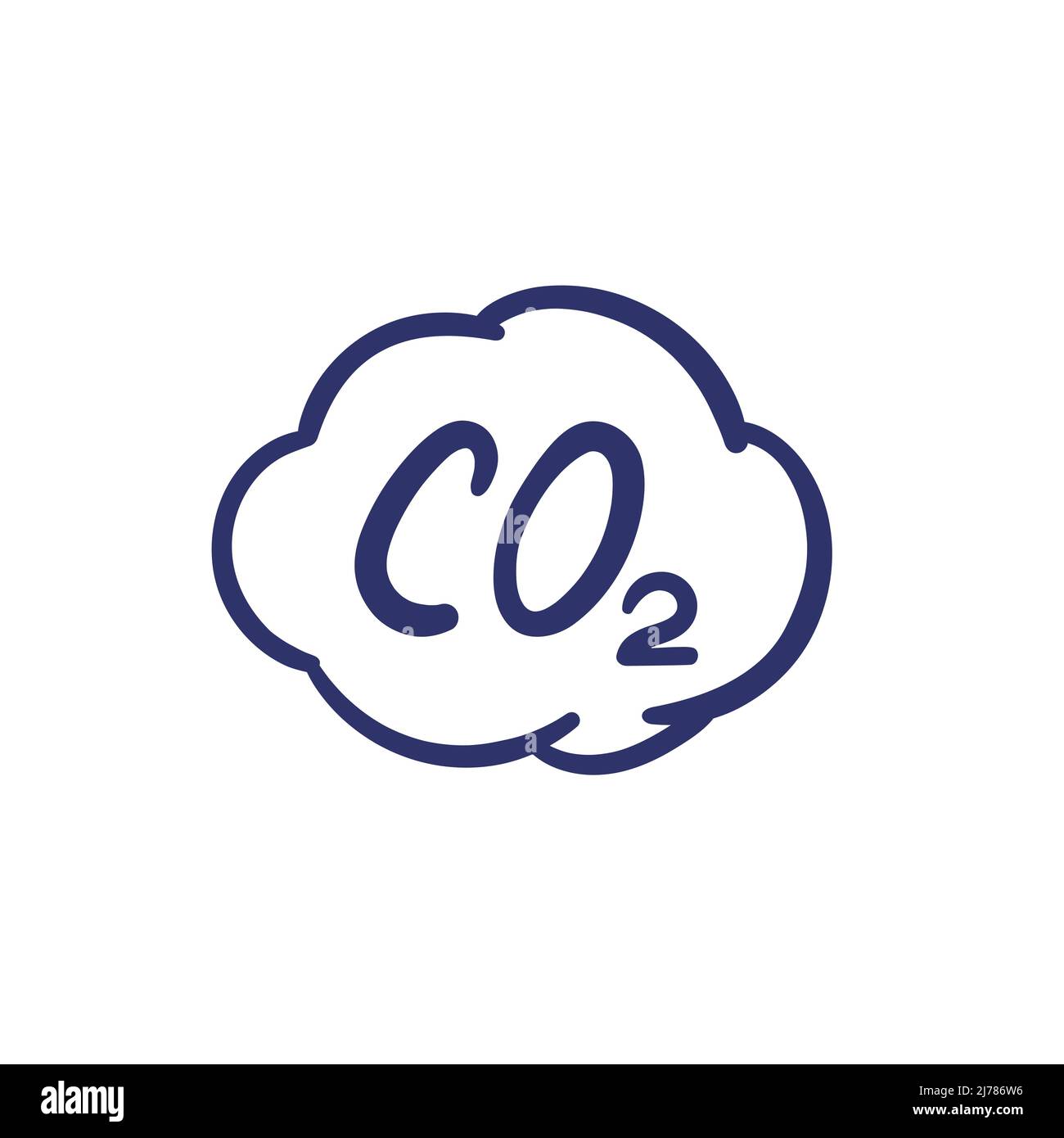 co2, carbon dioxide emissions hand drawn icon Stock Vector Image & Art ...
