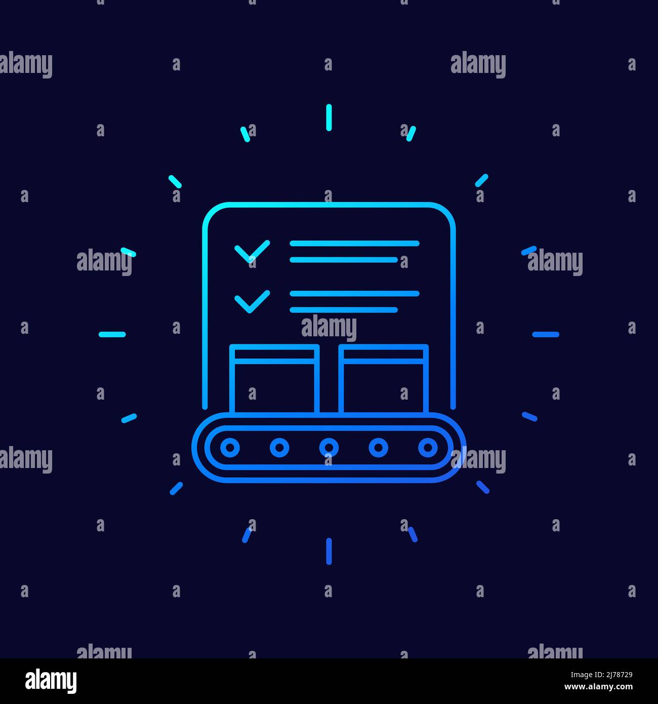 quality control in production line icon Stock Vector Image & Art - Alamy