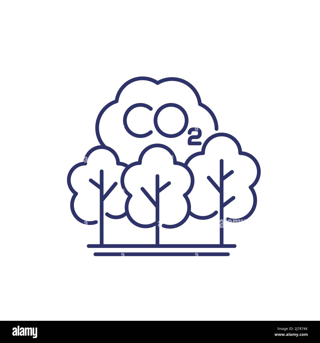 carbon offset, co2 reduction line icon Stock Vector Image & Art - Alamy