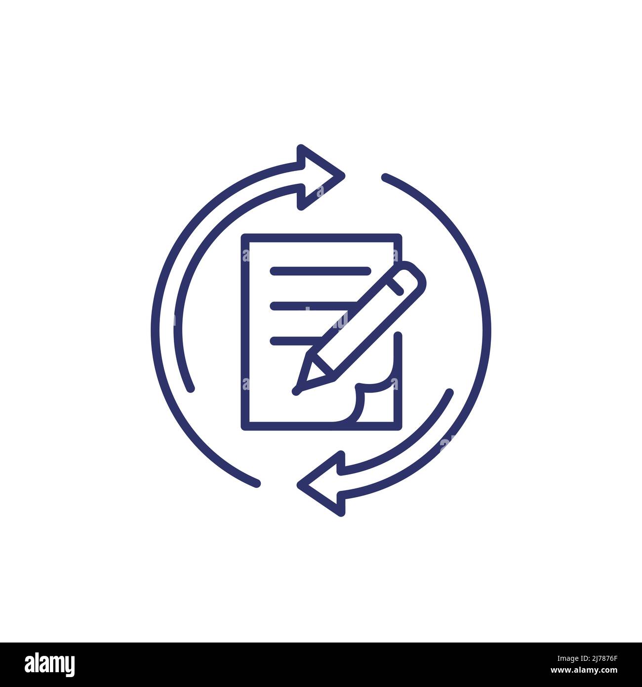 Change report icon outline Stock Vector Images - Alamy