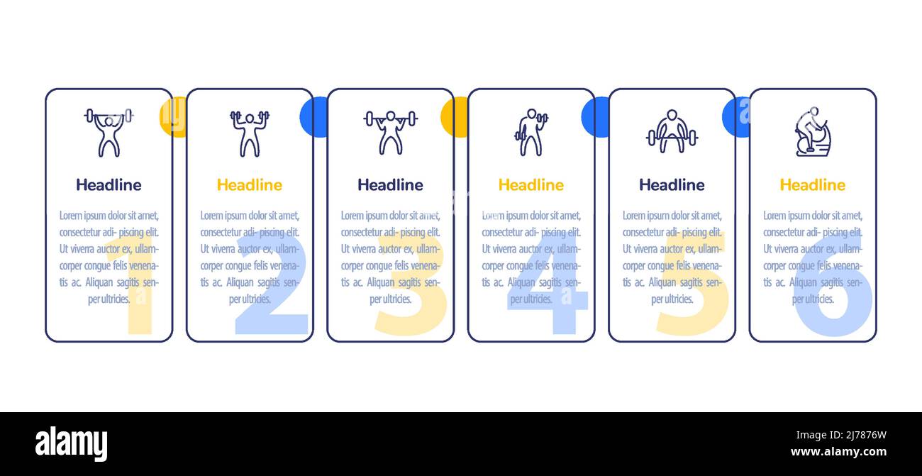 Gym training and workout, infographic with icons Stock Vector Image ...