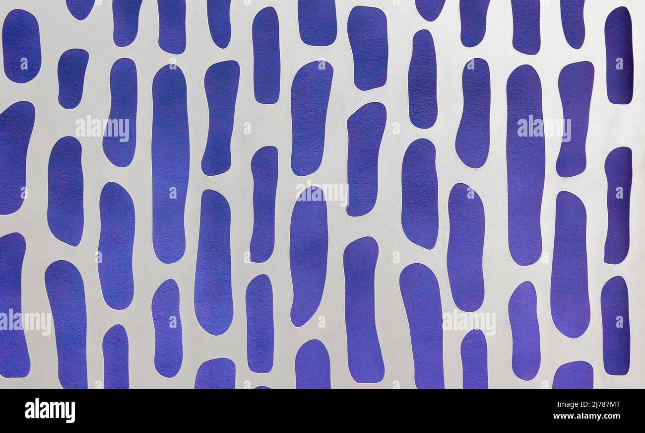 Abstract blue geometric shapes on a white background, consisting of ...