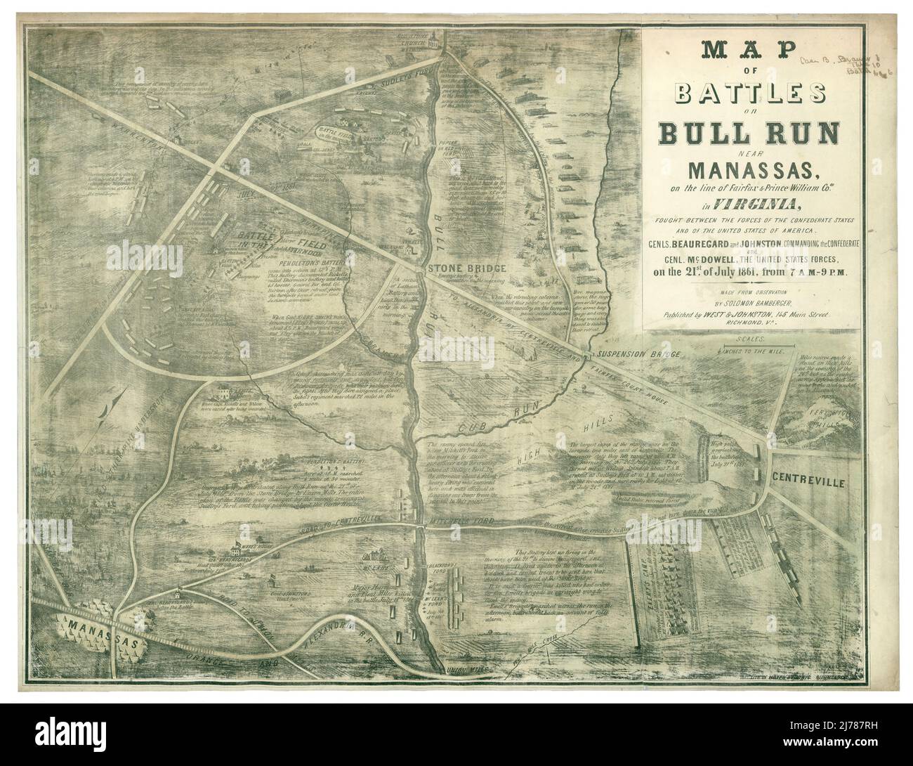 Map of manassas hi-res stock photography and images - Alamy