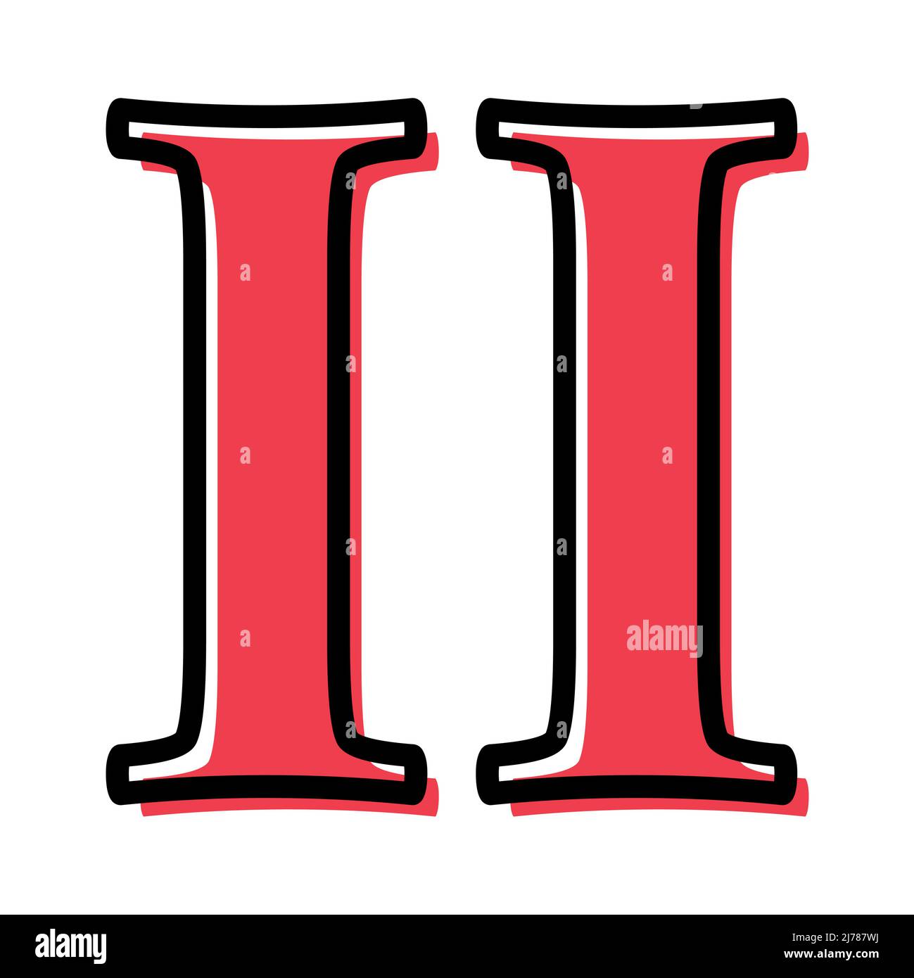 Roman numeral number icon, letter typography style sign, mathematics ...