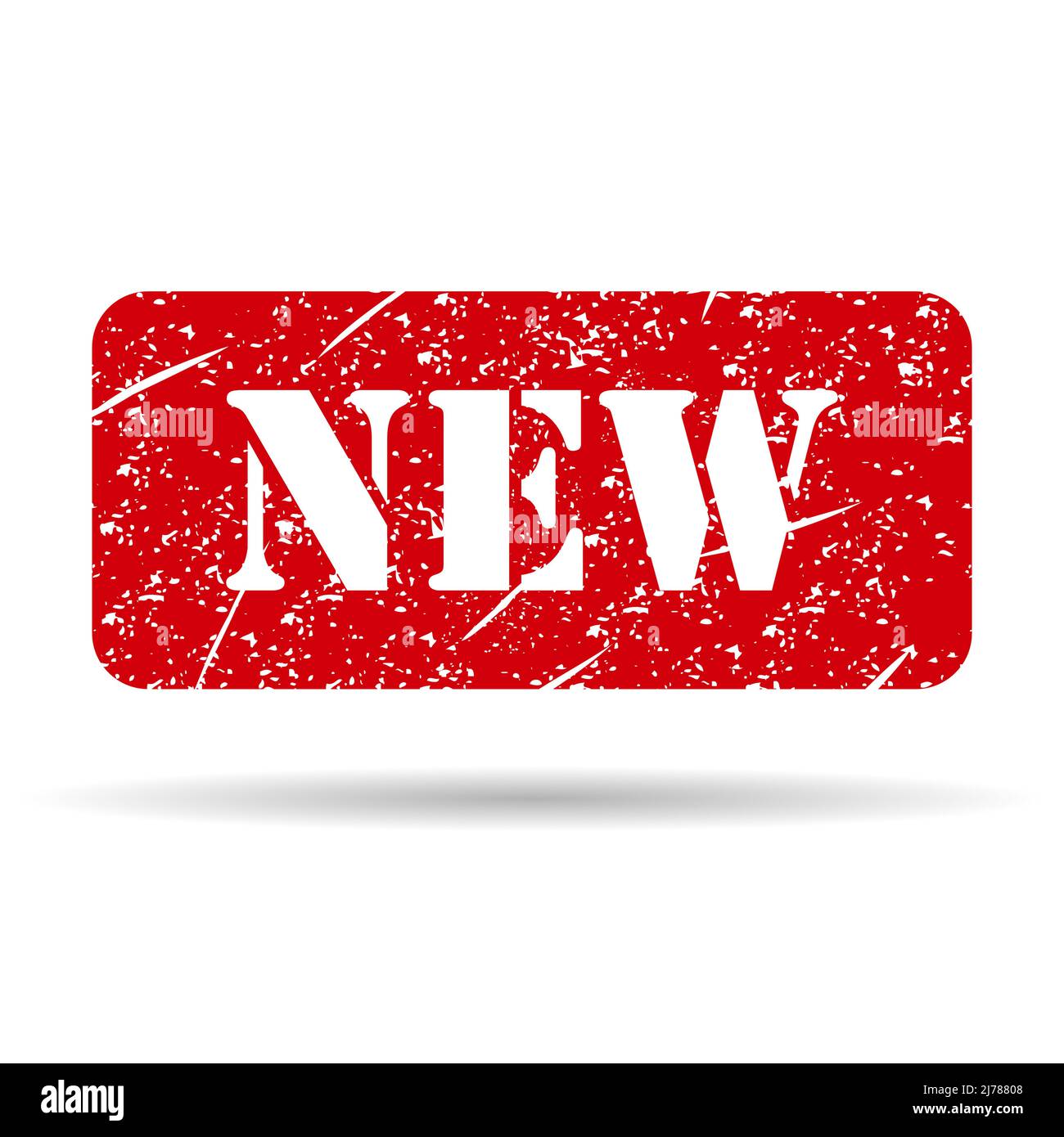 New stamp symbol shadow, label sticker sign button, text banner vector ...