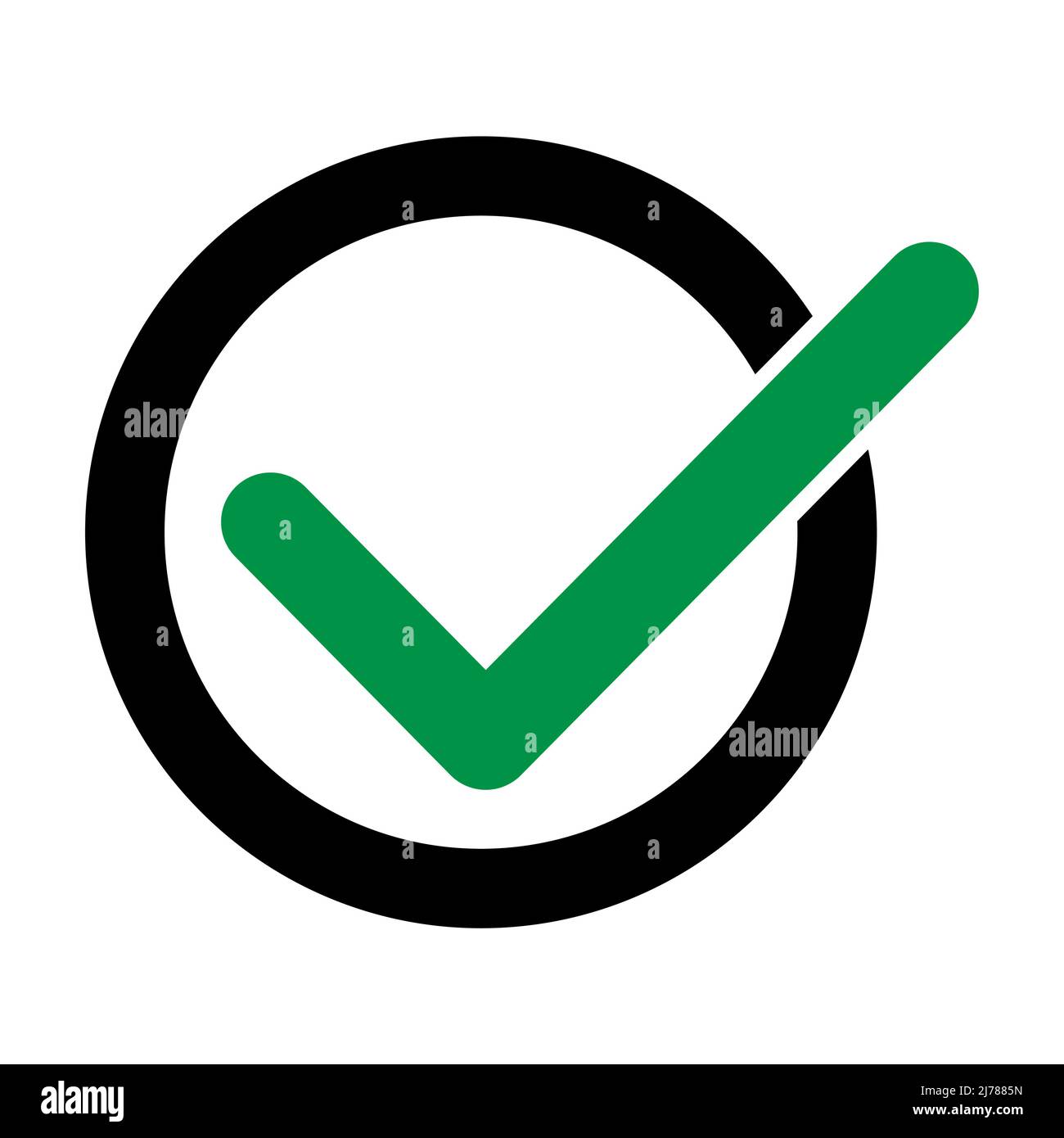 Check mark, tick icon, succes - yes vector illustration isolated on ...