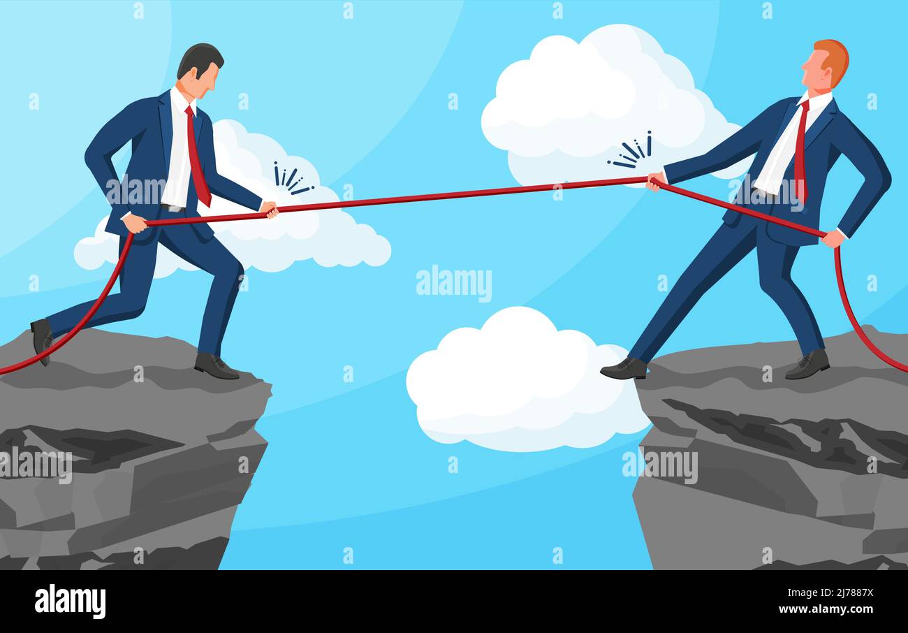 Two men pulling Stock Vector Images - Alamy