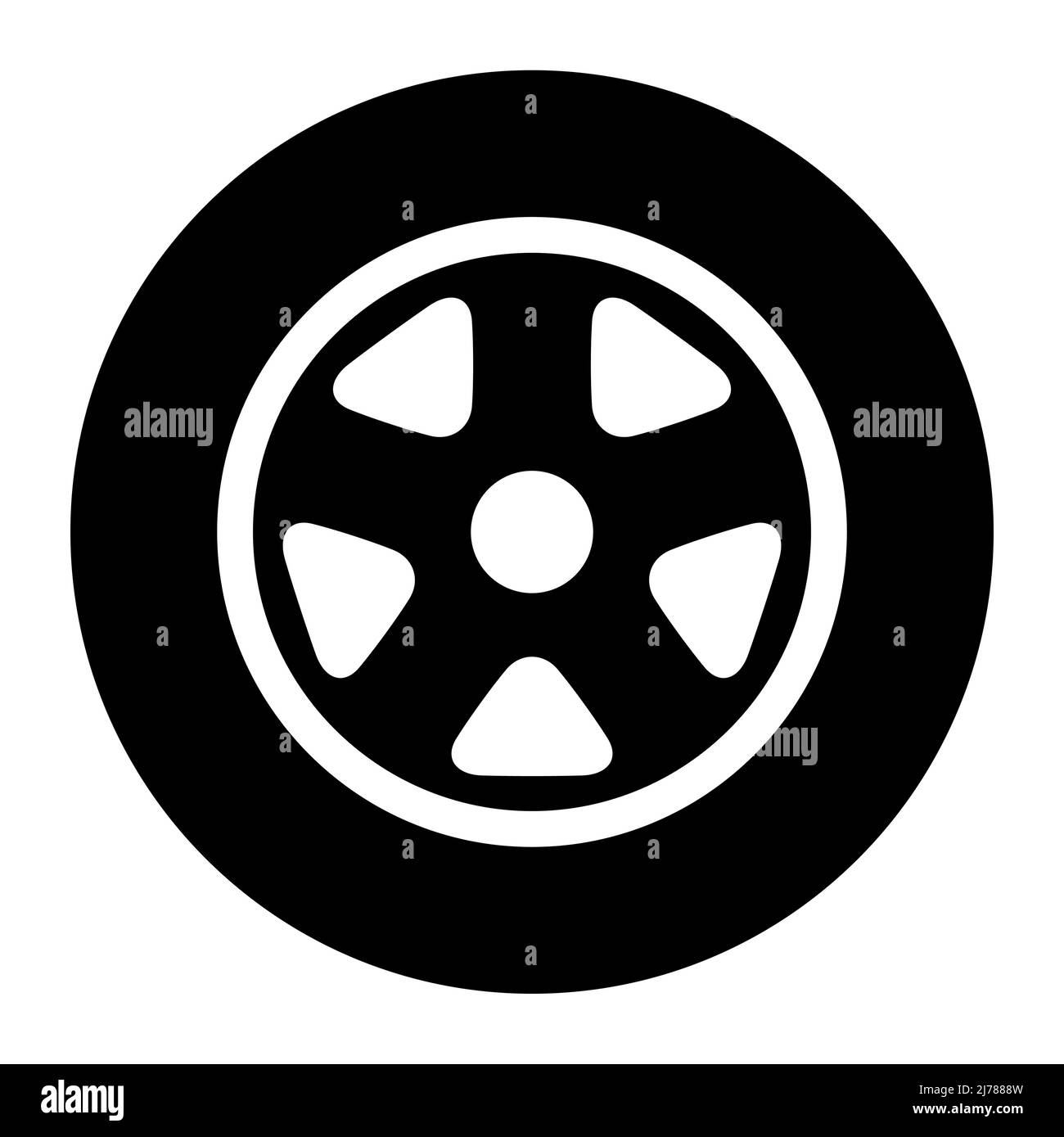 Auto car wheel icon, vehicle tire rim symbol, automotive race sport ...