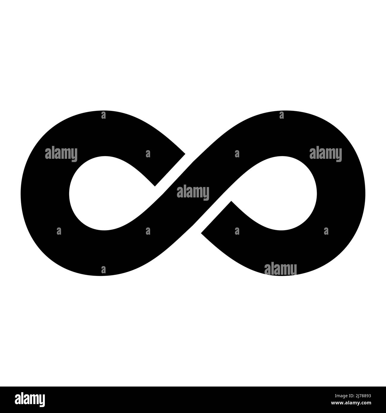 Infinity geometric icon, mathematical tattoo symbol, endless abstract ...