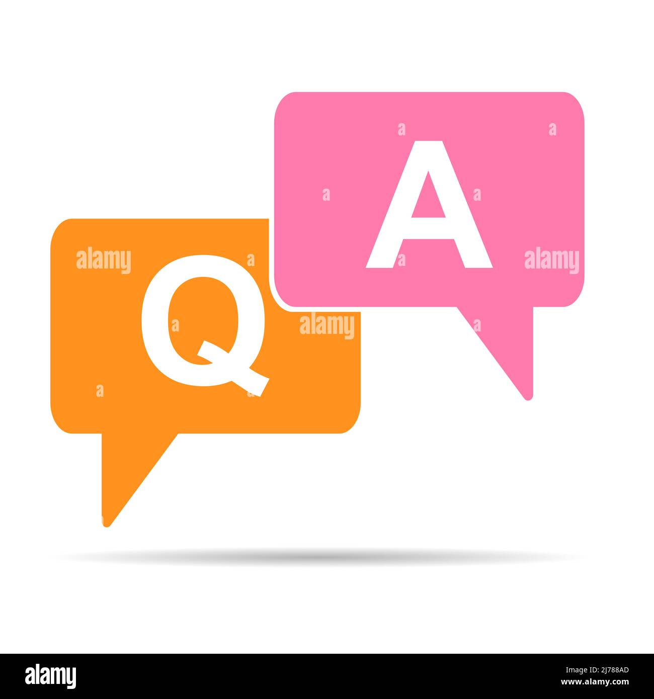 FAQ, frequently asked questions vector icon. Information speech bubble symbol, help message ...
