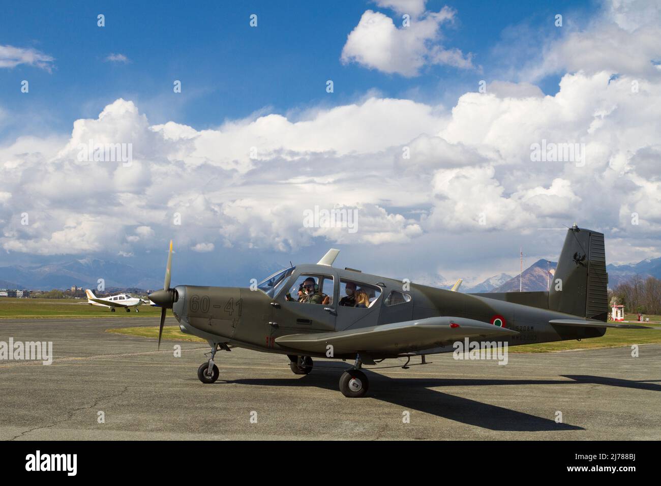 An Italian Air Force Siai U-208 (or S.208M) manufactured by SIAI ...