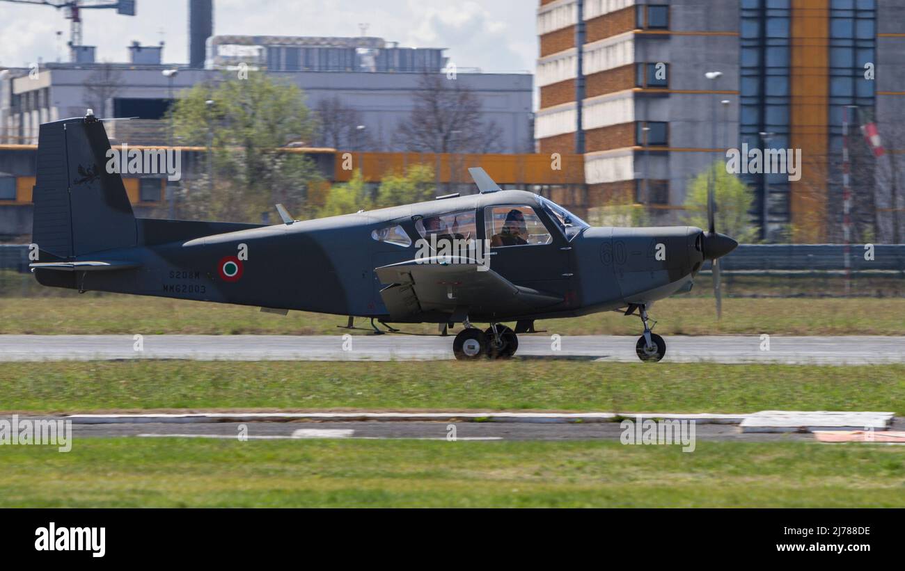 An Italian Air Force Siai U-208 (or S.208M) manufactured by SIAI ...