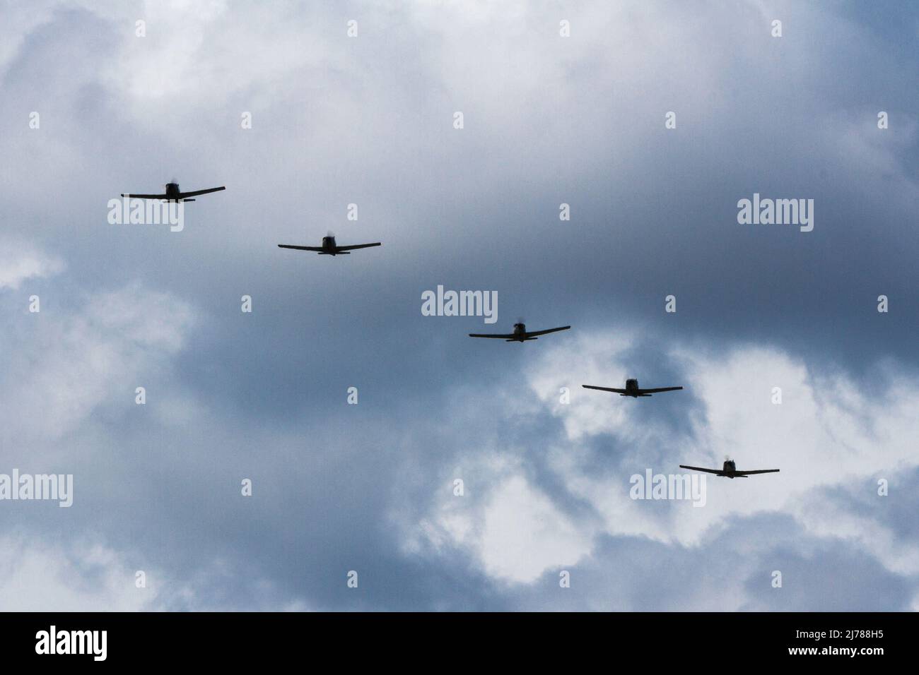 Close flight formation of Siai U-208 (or S.208M) operated by Italian ...