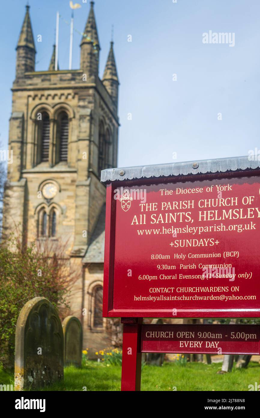 Parish Church of All Saints Helmsley in the Diocese of York Stock Photo ...