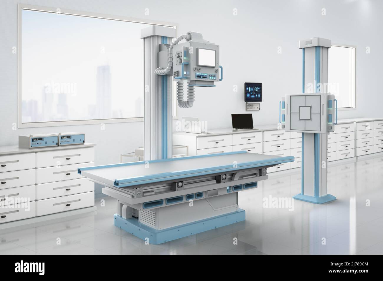 3d rendering x-ray scanner machine for radiology treatment Stock Photo ...