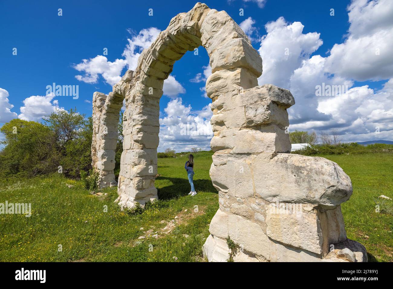 The arches at Burnum, The ruins of the Roman arches at Burnum, Croatia ...