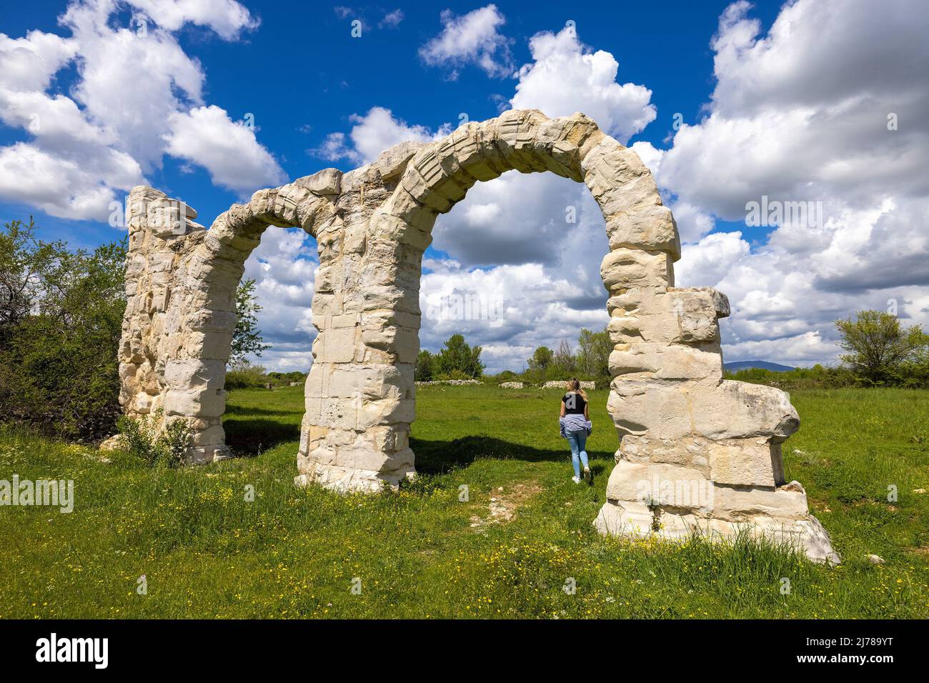 The arches at Burnum, The ruins of the Roman arches at Burnum, Croatia ...