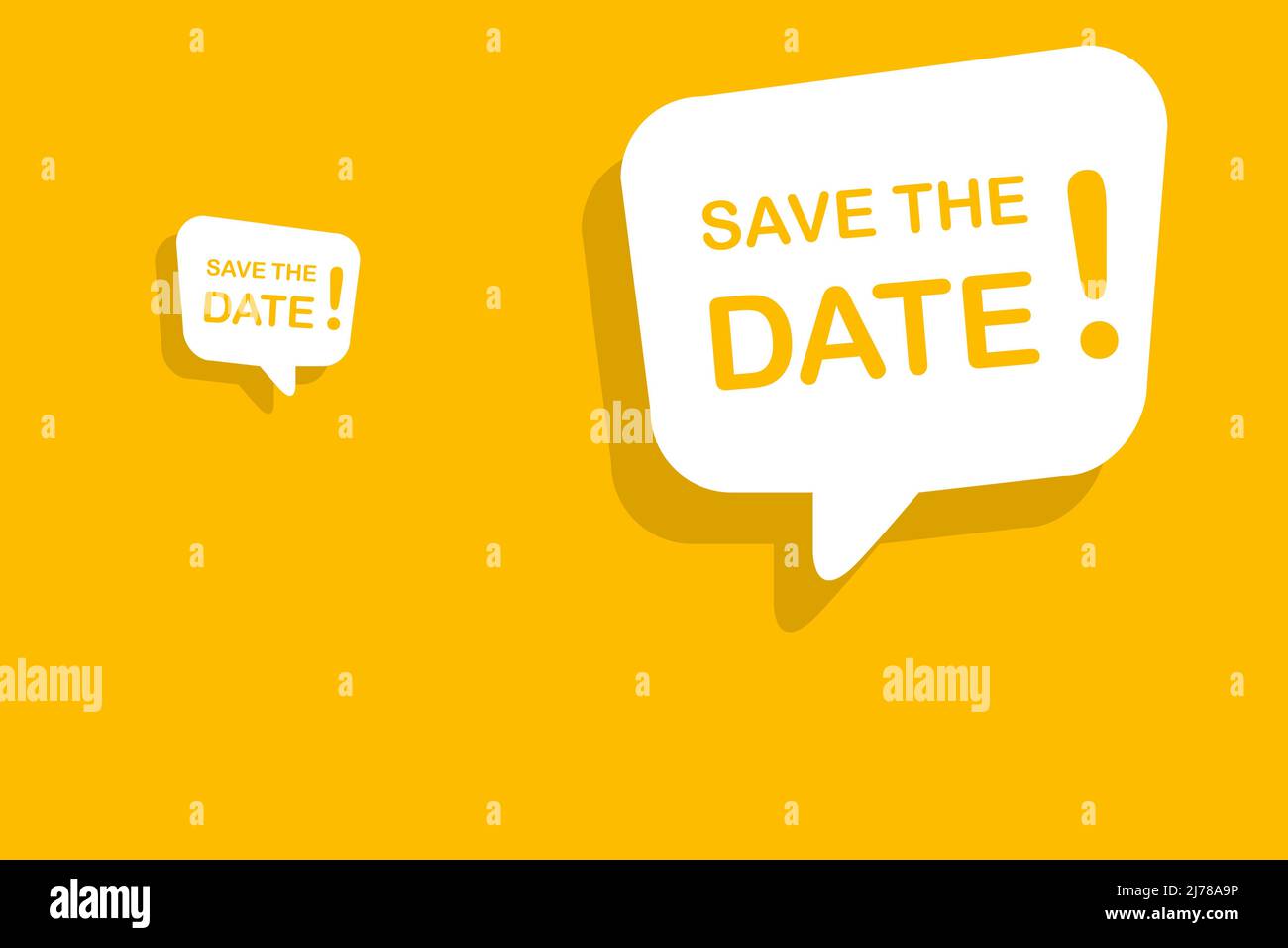 save the date speech bubble banner vector with copy space for business, marketing, flyers ...