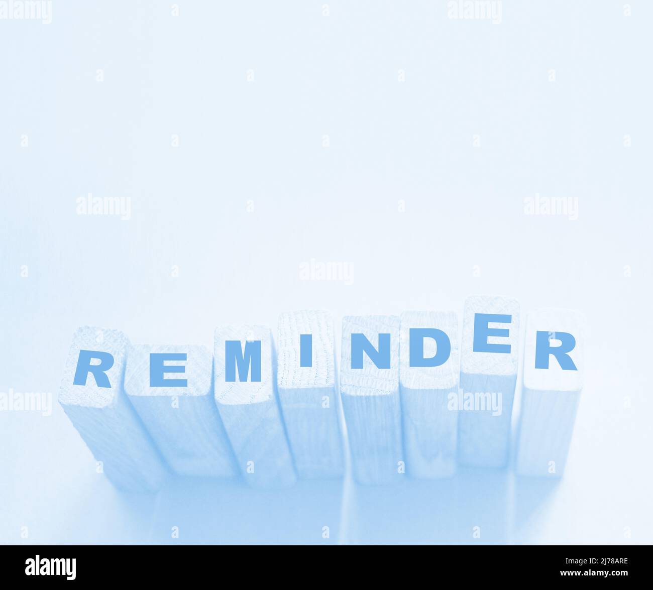 REMINDER word made with building blocks. Schedule concept Stock Photo ...
