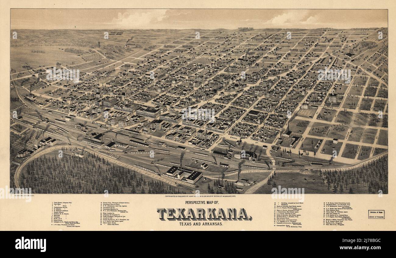 Map of texarkana hi-res stock photography and images - Alamy