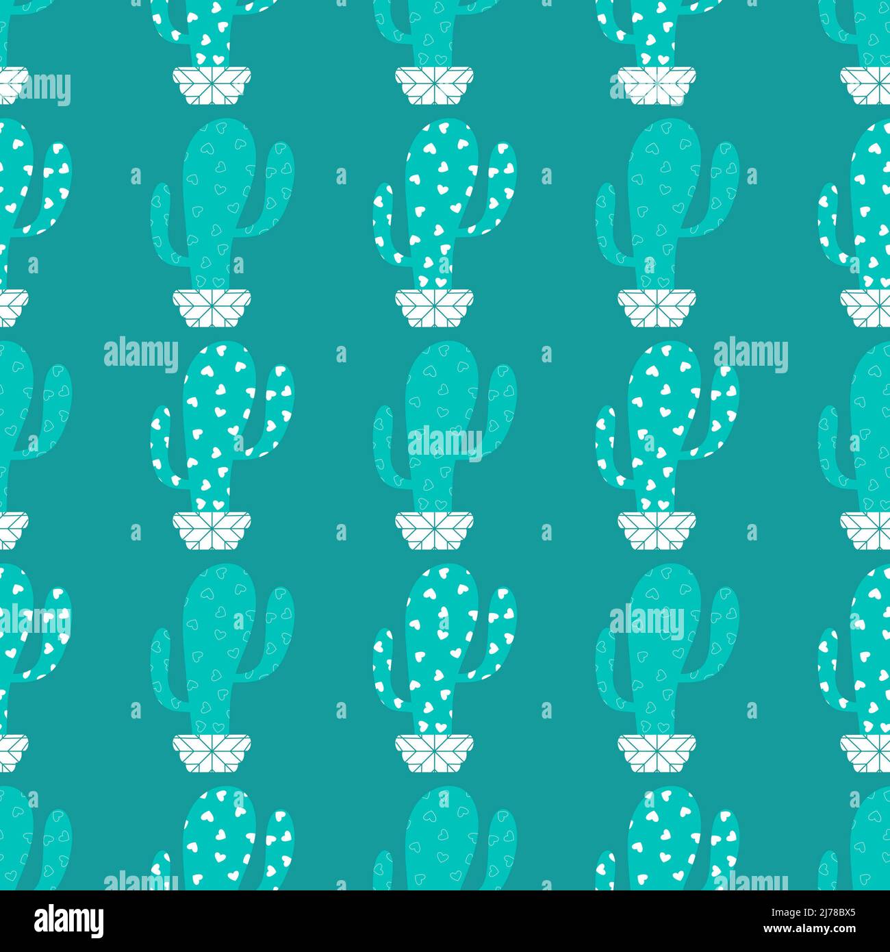 Floral seamless cactus pattern for fabrics and textiles and packaging ...