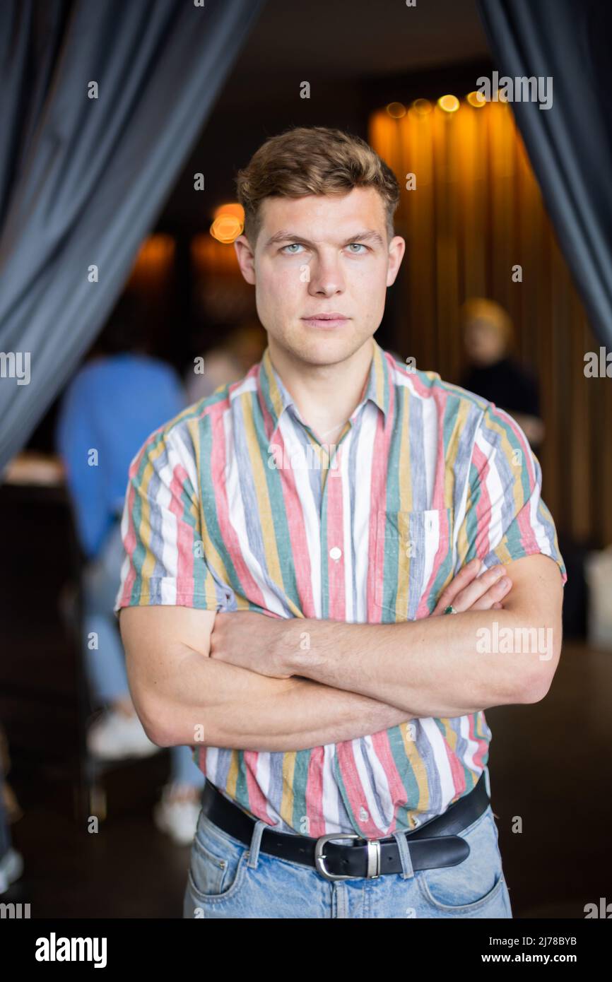 06 May 2022, Berlin: Robin Leo Hoffmann, actor, participates in the ...