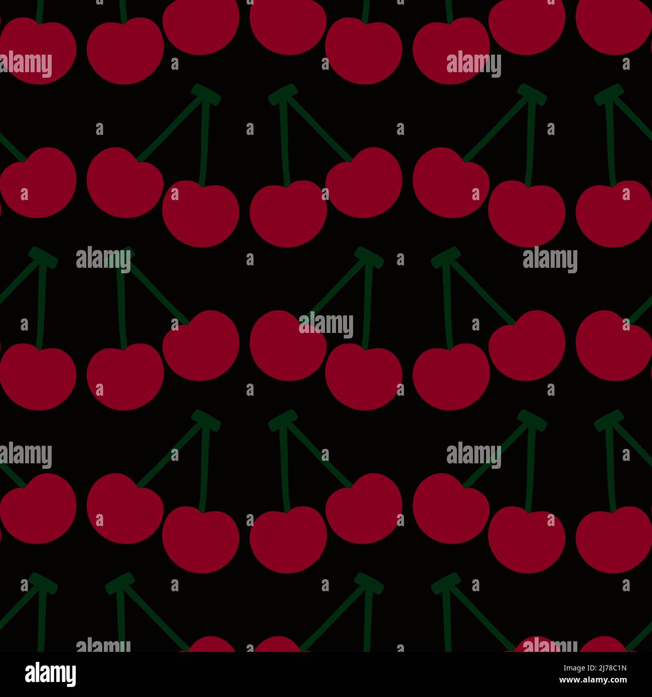 Summer fruit seamless cherry pattern for fabrics and packaging and ...
