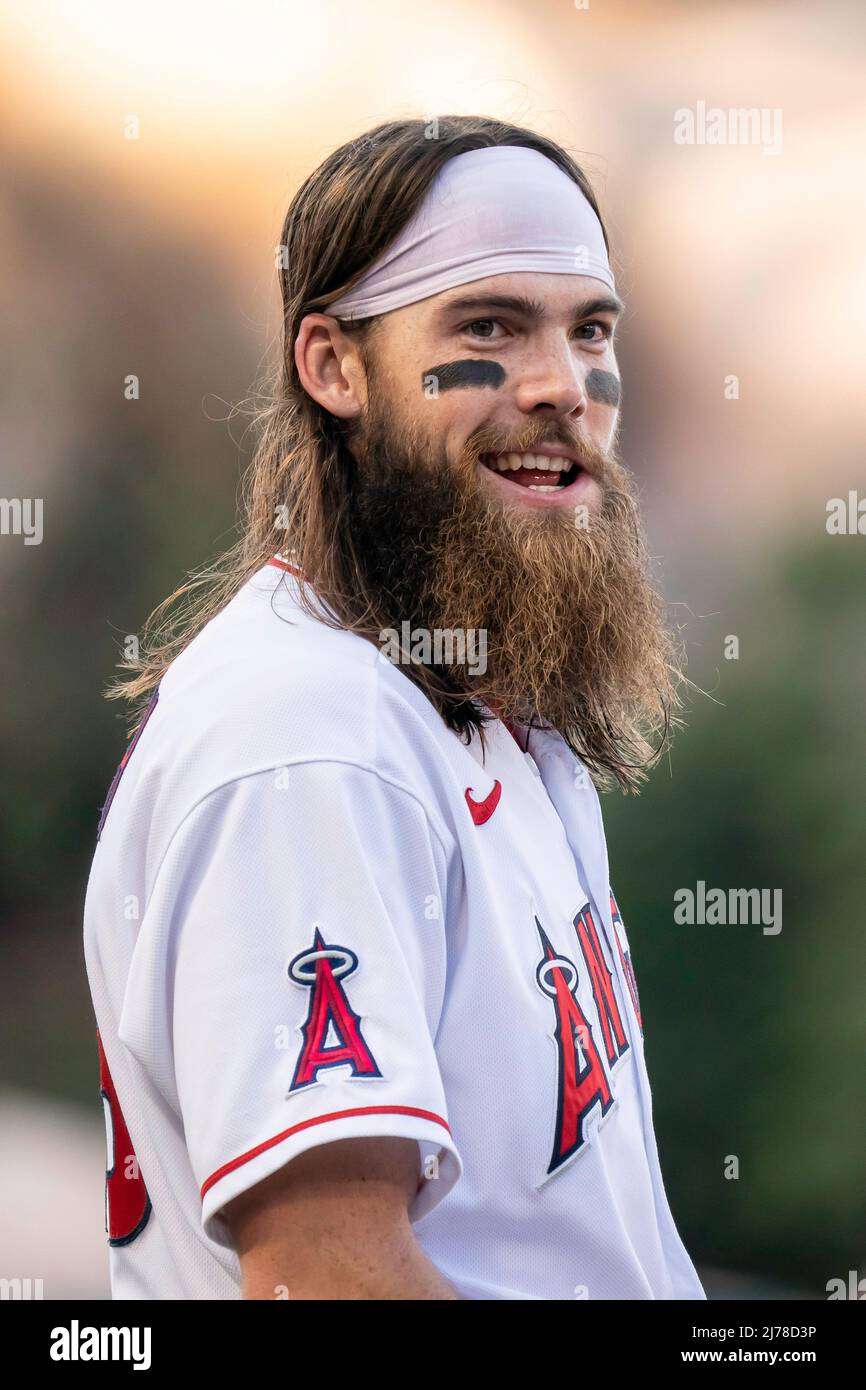 Los Angeles Angels Center Fielder Brandon Marsh 16 During A Mlb Pre
