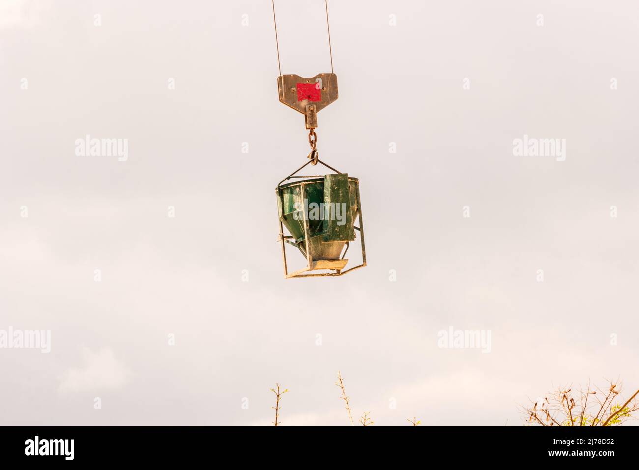 hopper for pouring concrete Stock Photo - Alamy