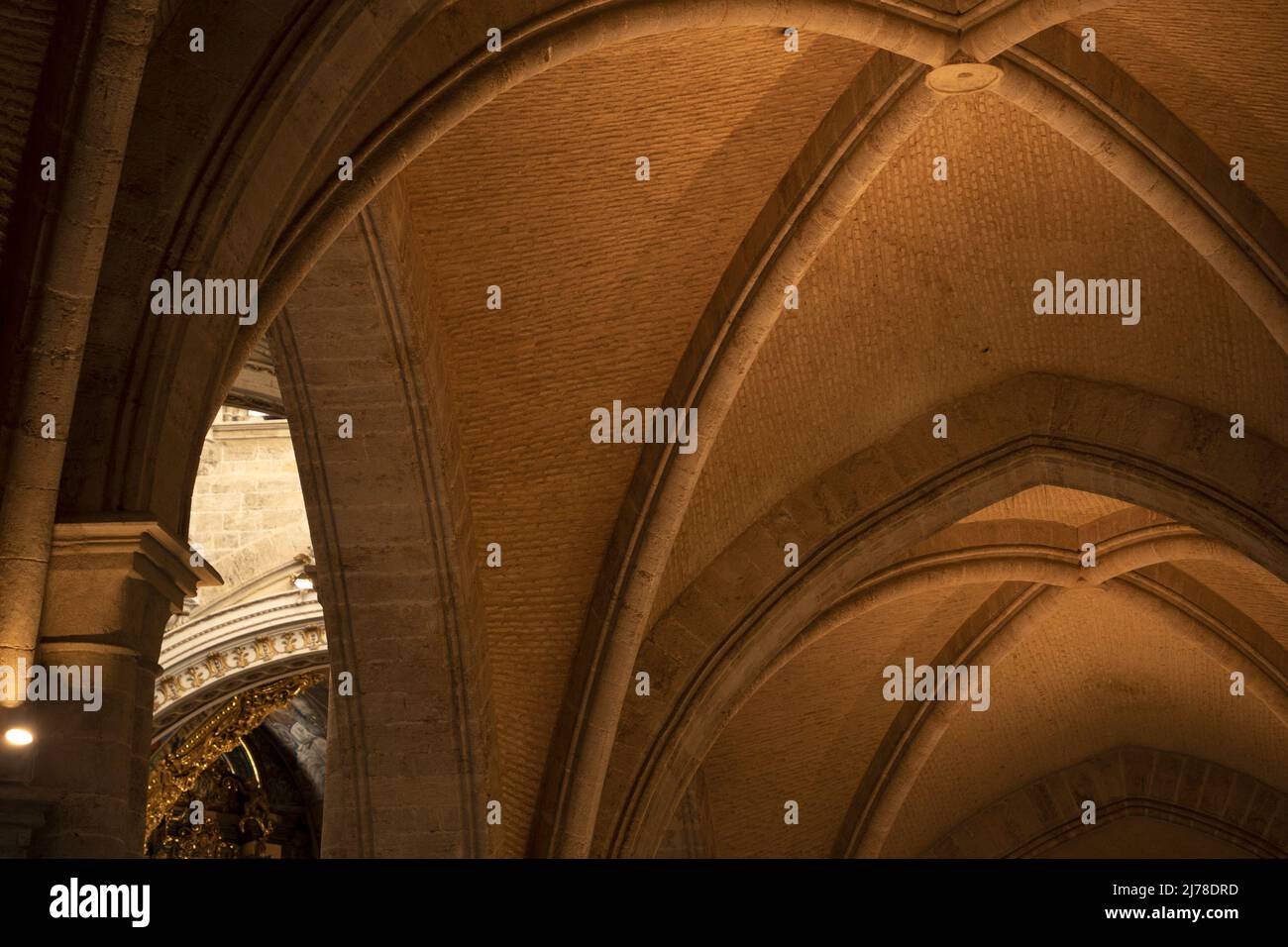 valencia gothic church arch detail Stock Photo - Alamy